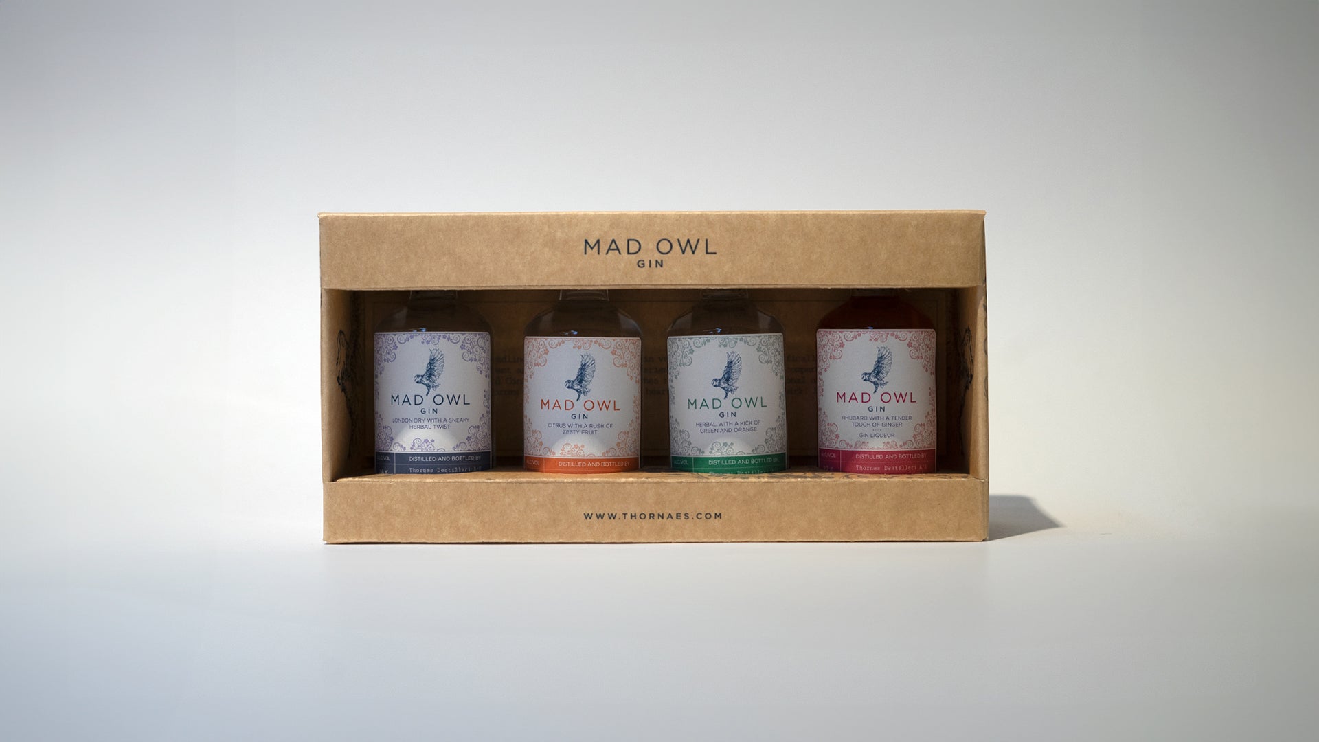 Thornæs Mad Owl Gin Sample Box | Diverse Premium Danske Gins